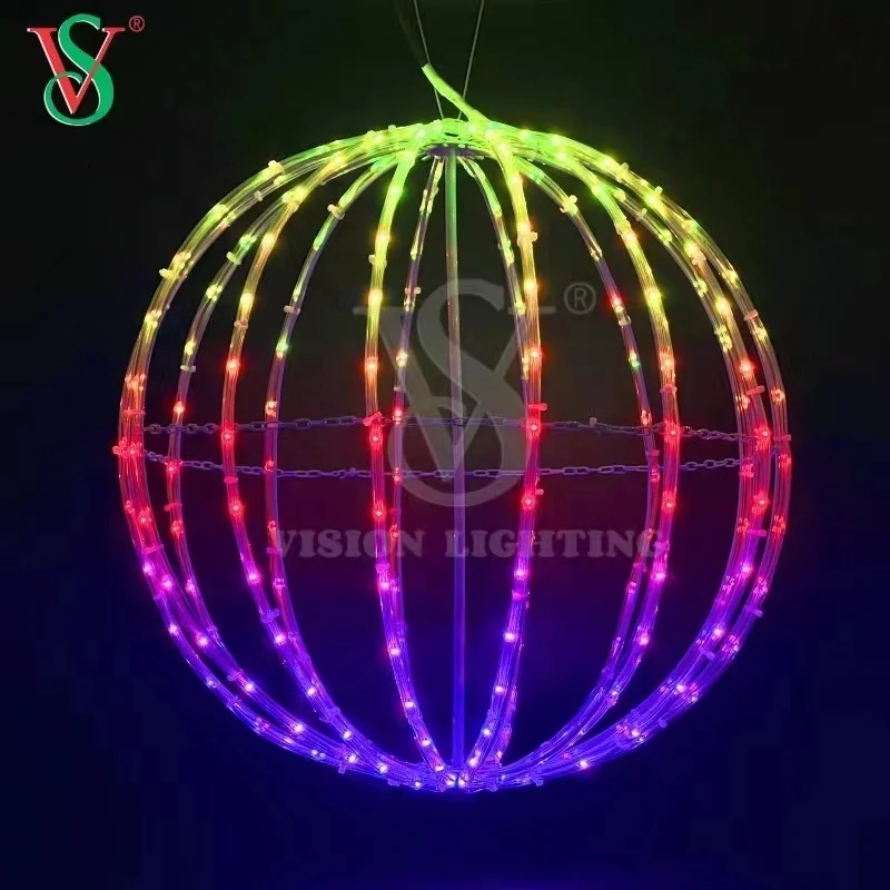Ws2811 Programmable Pixel Rope Light LED RGB Illuminated Foldable Ball ...