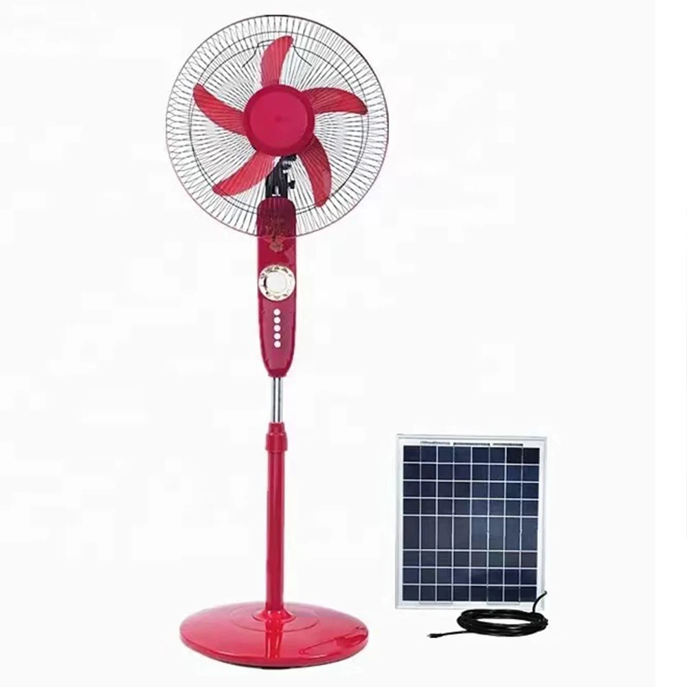 High Rpm 3 Speeds Ultrastrong Wind Rechargeable Stand Fan 12v Solar ...