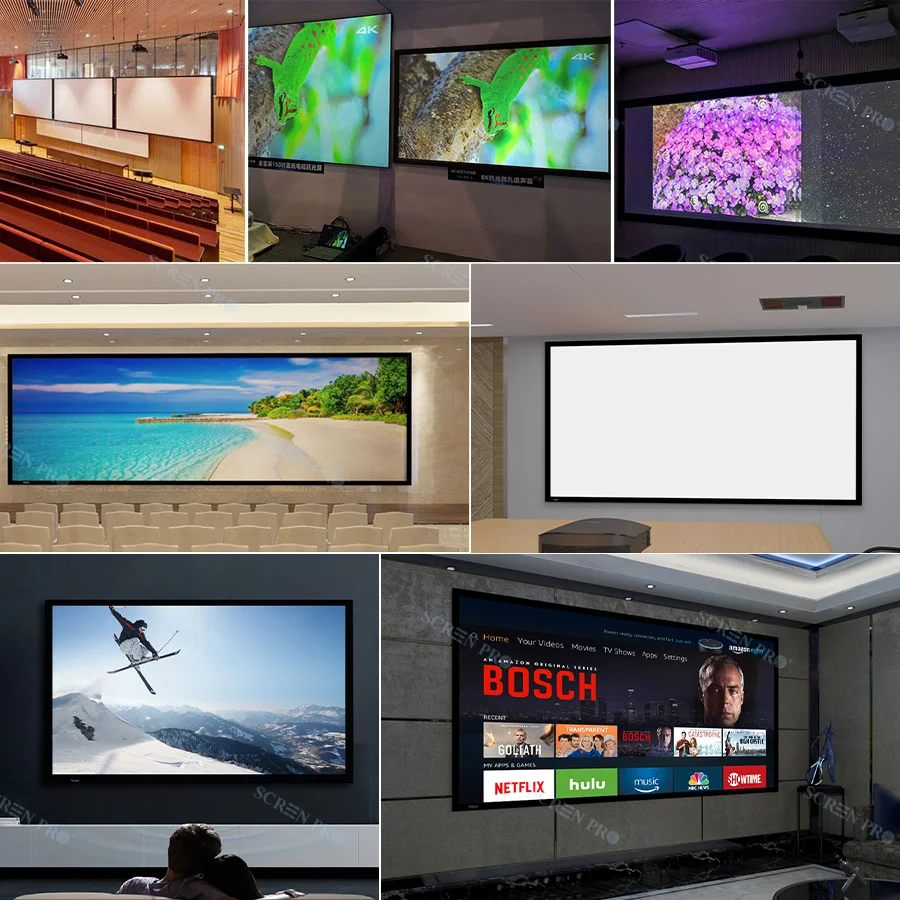 220 Inch Projector Screen - HD 3D Fixed Frame Cinema