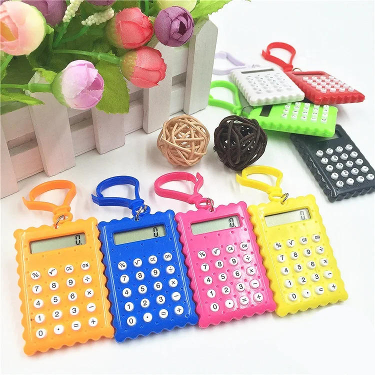 Biscuit Shape Calculator Cute Cookie Keychain Calculator Promotion Gift ...