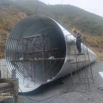 Large Size Galvanized Corrugated Culvert Pipe 12 Diameter Drainage ...