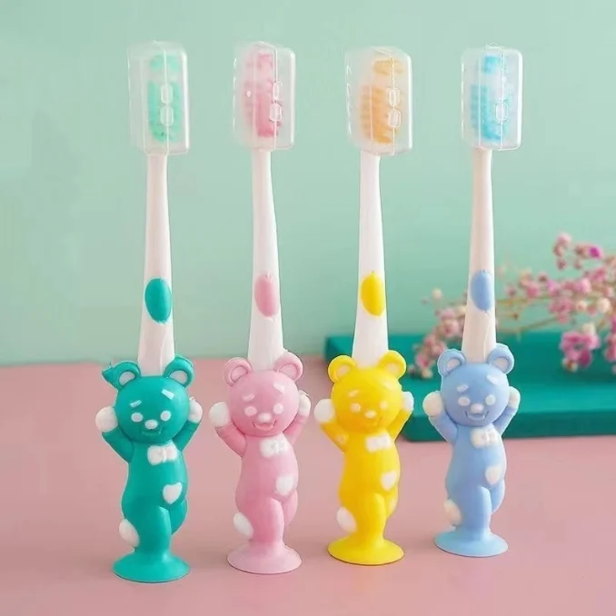 Factory Toothbrush Direct Cartoon A set Silicone Cute Short Handle ...