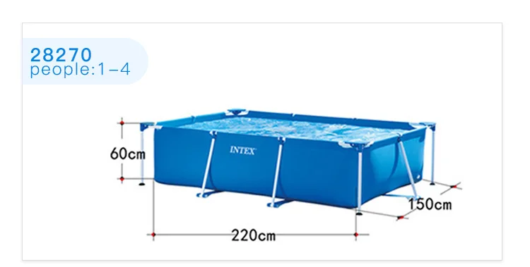 INTEX 28270 Swimming Pool - Durable Outdoor Rectangular Pool