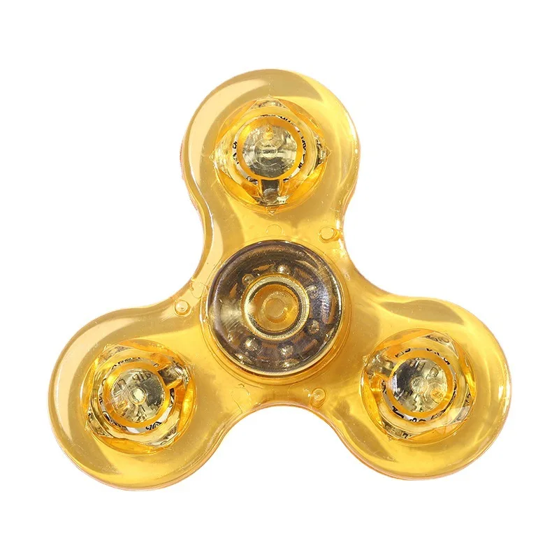 Wholesale Crystal Hand Finger Fidget LED Light Spinner Toy for Kids