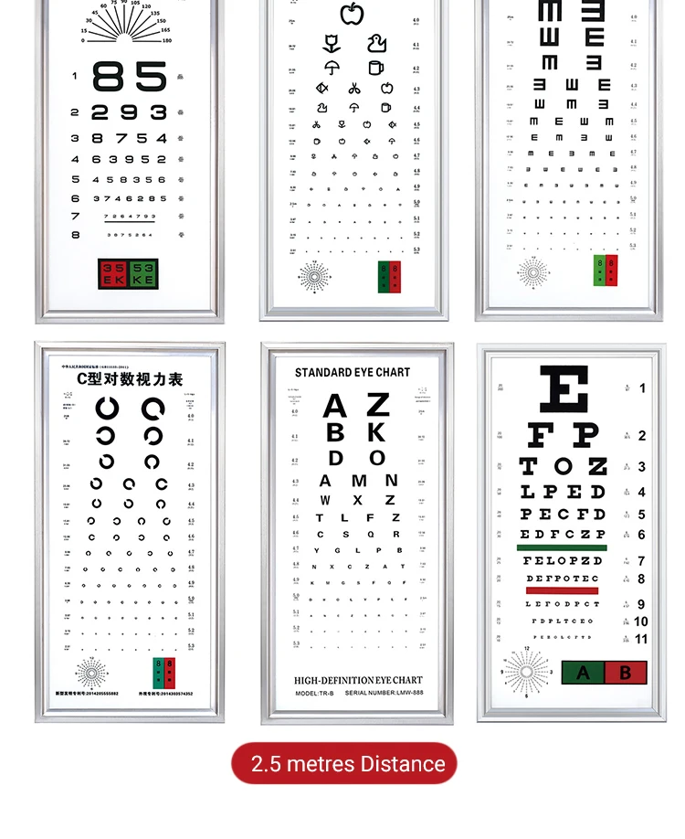 Wholesale LED Eye Testing Vision Chart Optical Equipment Eye Chart Test ...