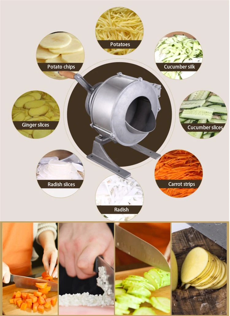 HOUPLUS Manual Hand Potato Carrot Cucumber Slicer Shredder