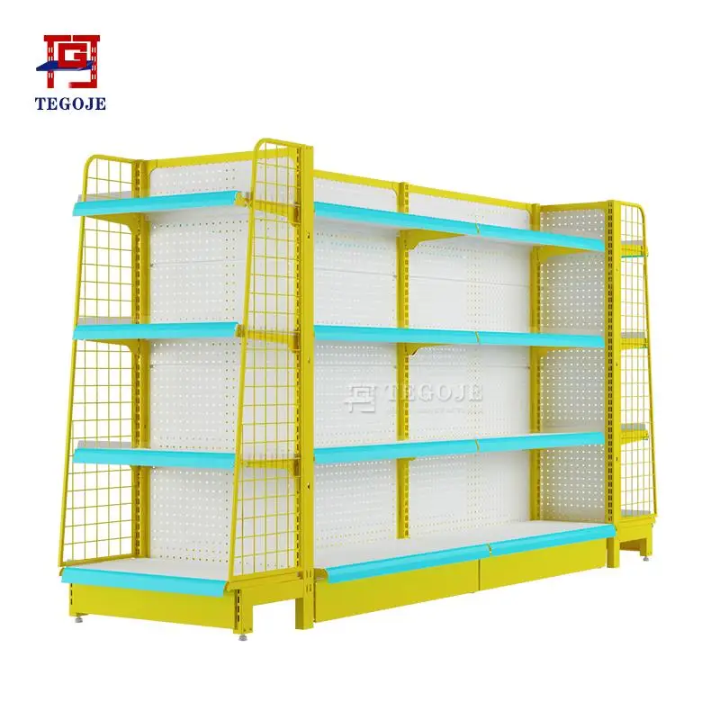 Gondola Shelving Rack Design Multi Layer Metal Advertising Retail Store ...