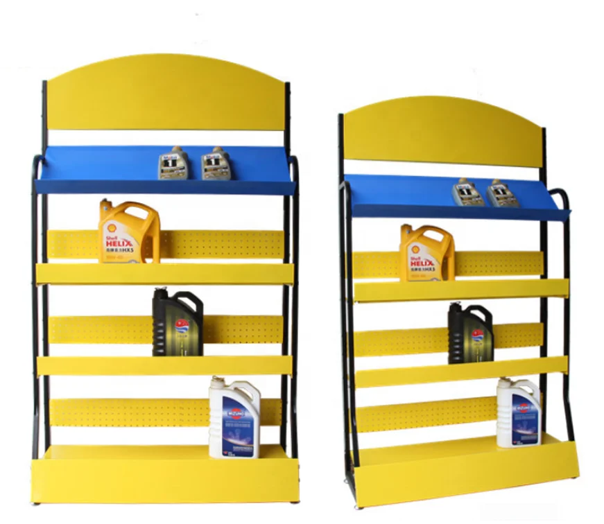 Multi Layers Oil Display Racks Metal Lubricant Display Stand motor ...