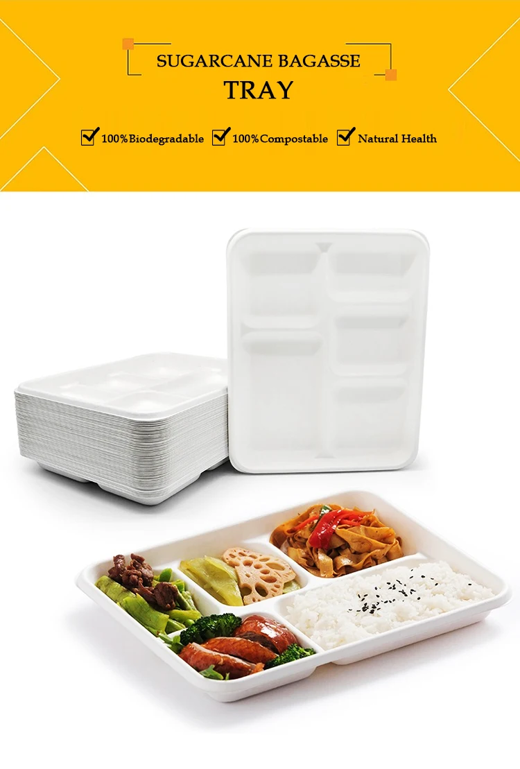 Cheap Disposable Compostable Biodegradable Sugarcane Seafood Plate 4 ...