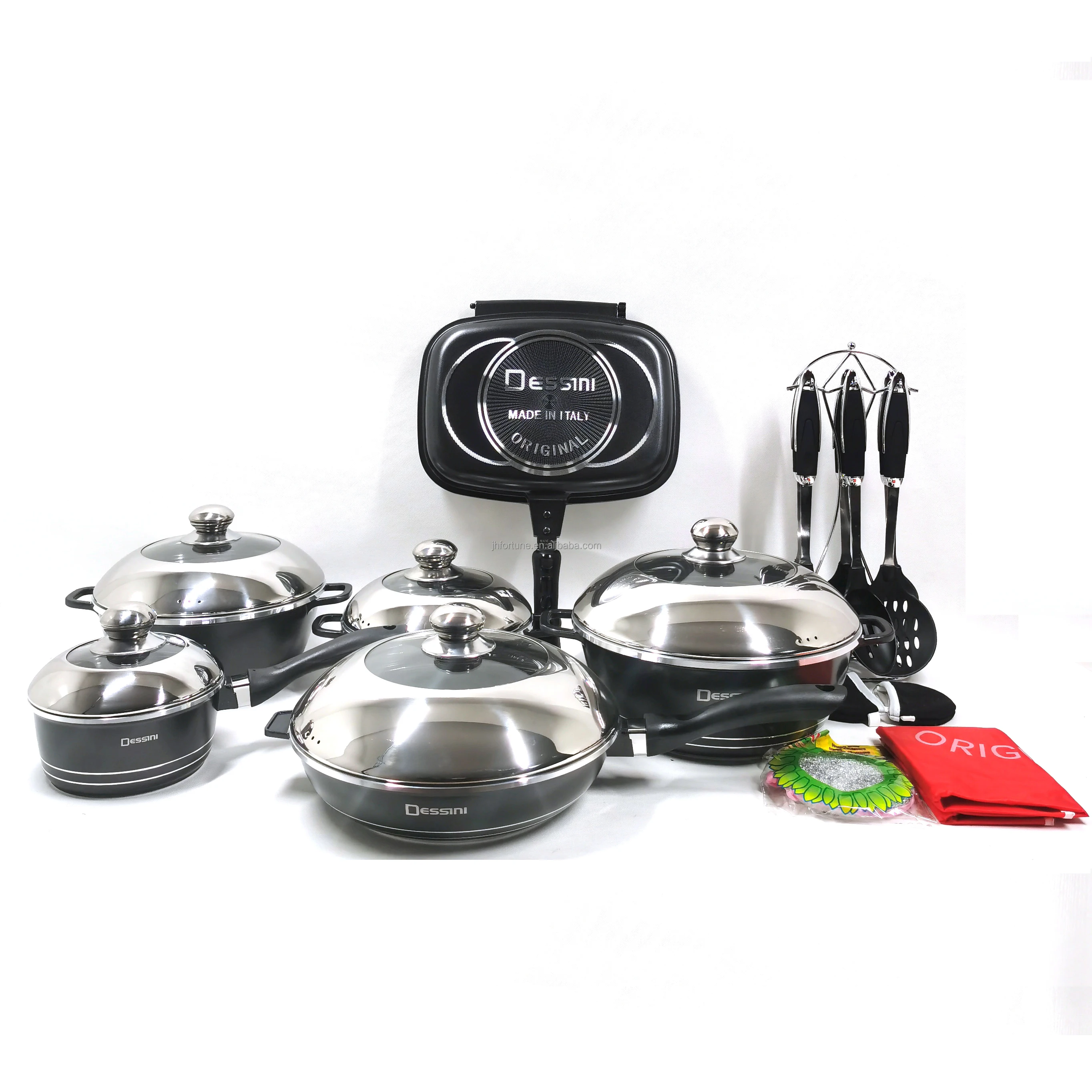 Goods In Stock Dessini Nonstick Kitchen Cookware Set Granite Cookware ...