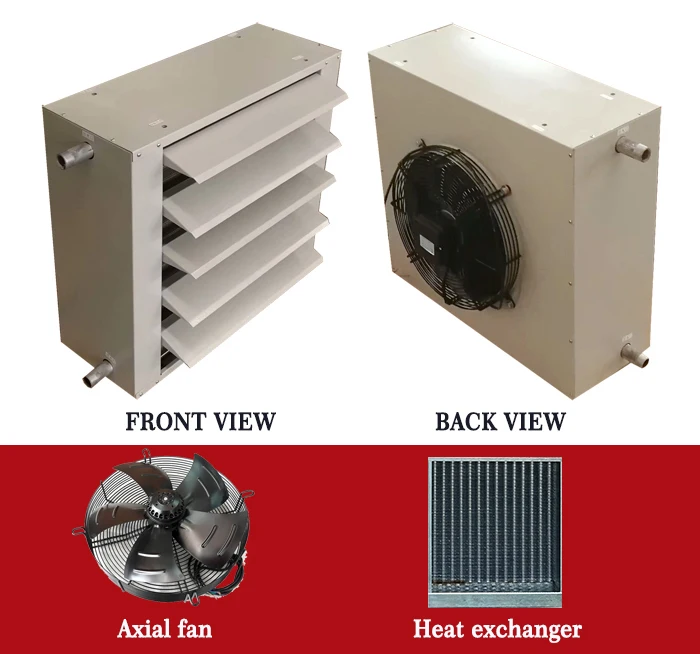 56.5kw Horizontal Air Delivery Steam Unit Heater Fan Heater Coil Air ...