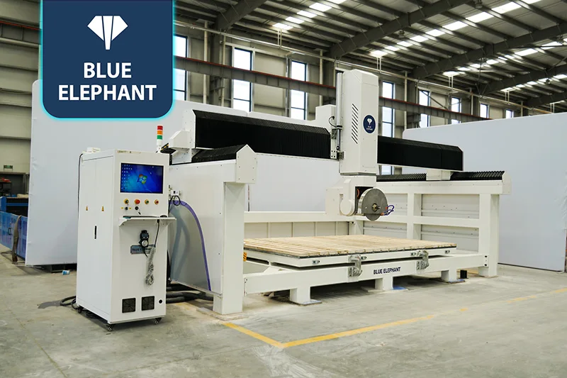 Blue Elephant CNC Stone Router 5 Axis Bridge Cutting Saw Stone Marble ...