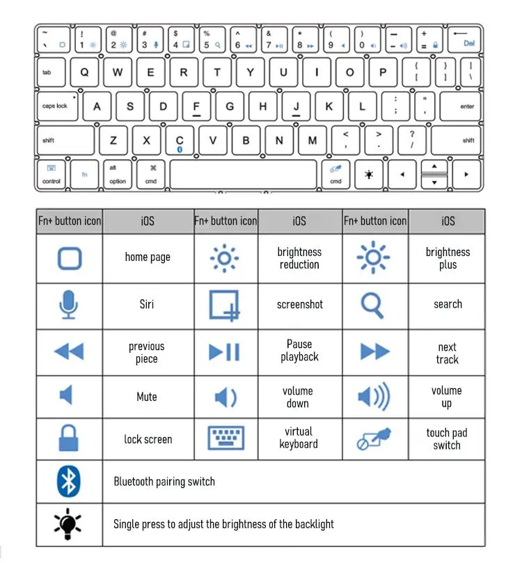 2024 New Magnetic Rechargeable Wireless Bluetooth Magic Touch Backlit ...