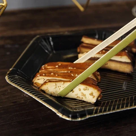 Bamboo Tongs Vintage Natural Food Bamboo Tong Disposable Toast Tweezer ...