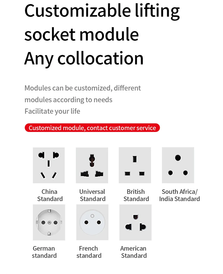 Electric Lifting Socket Tabletop Automatic Pop Up Outlet Retractable ...