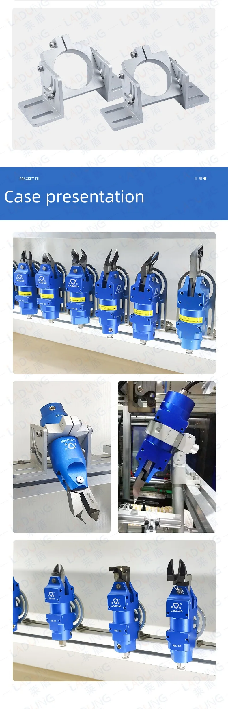 Adjustable Angle Pneumatic Scissors - Fixed Mounting Bracket Holder