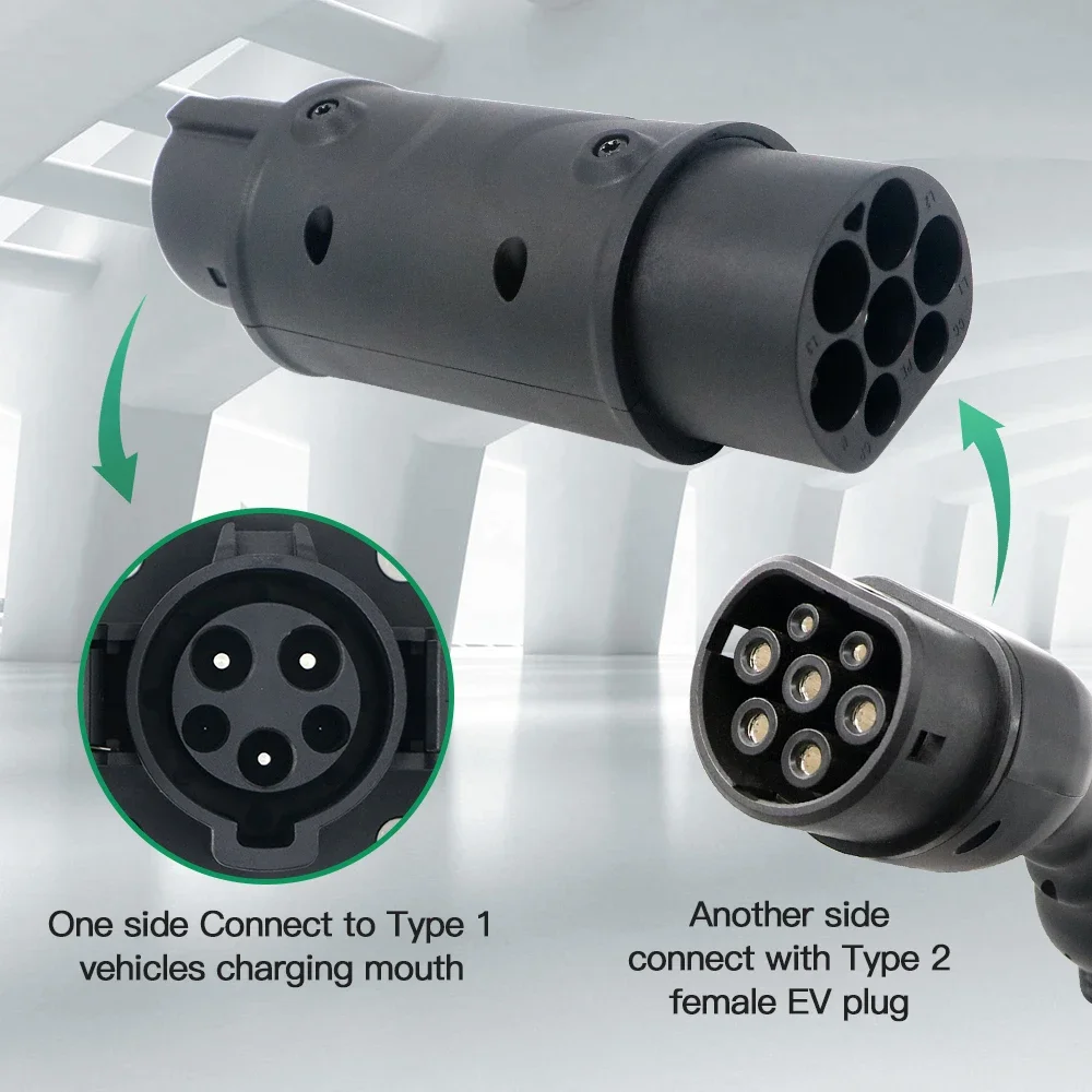 Type2 to J1772 Electric Car Charging Converter - 10000 Cycles