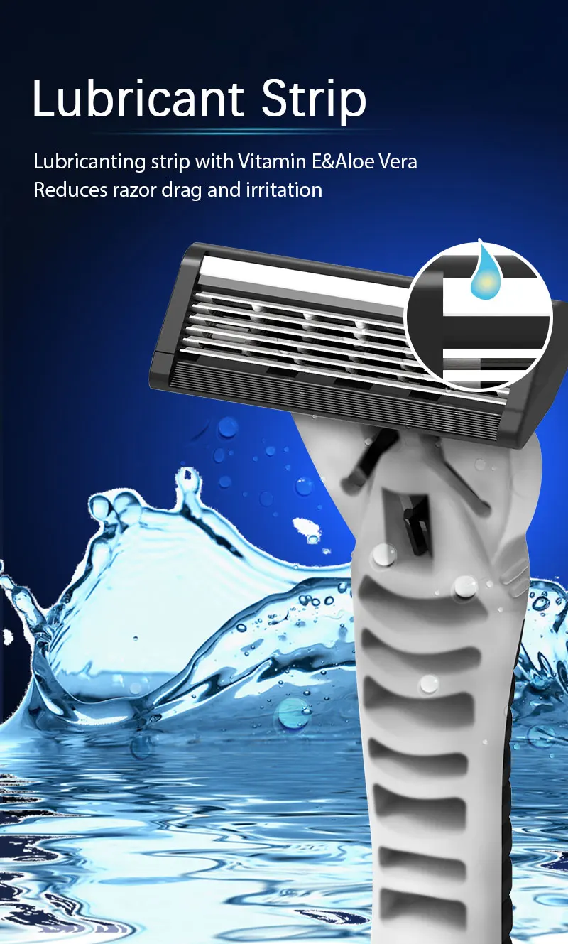 Triple Blade Disposable System Razor for Man 1Handle +17 Free ...