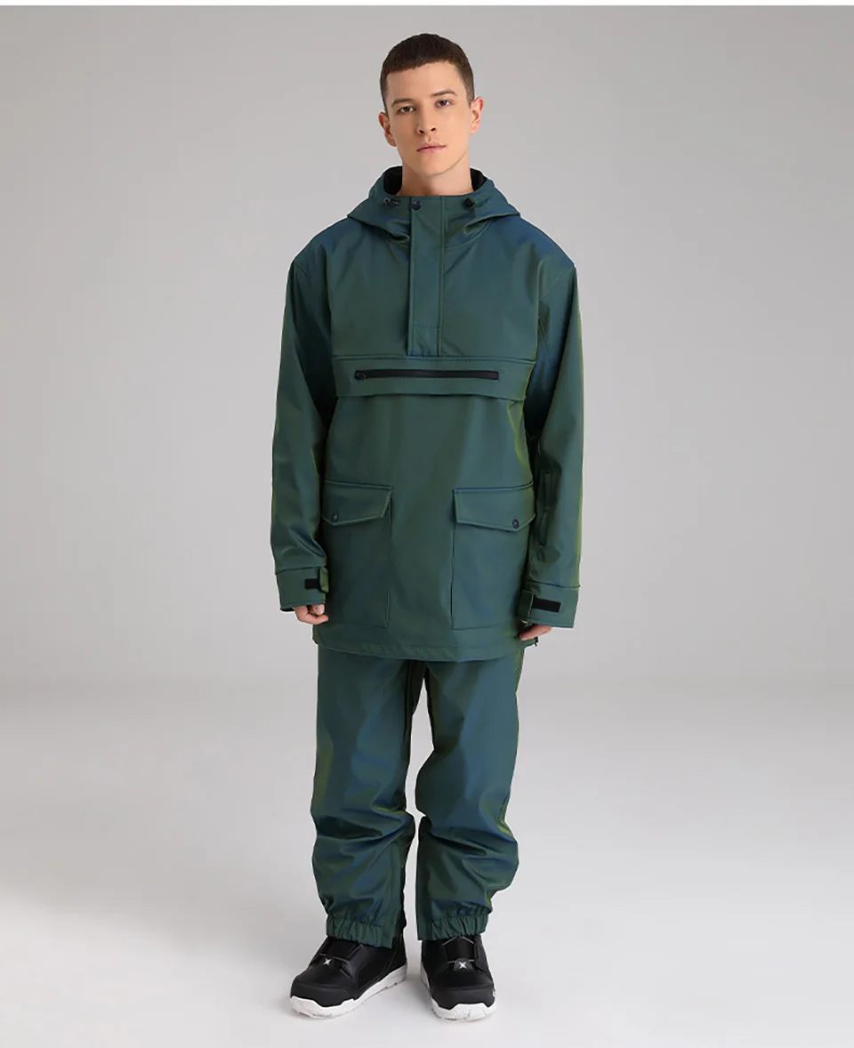 Reflective Ski Suit Men Women Winter Warm Windproof Waterproof ...