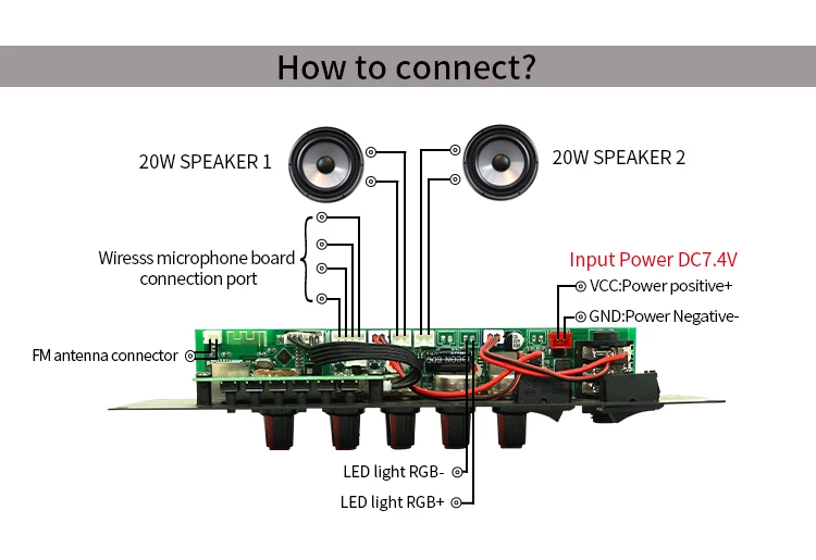 Pull Rob Sound Speaker - 2x20w Power Amplifier with Bluetooth