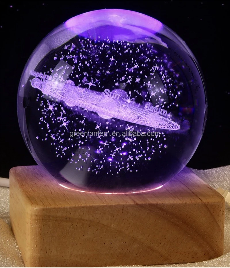 Battery Powered Wood Light Base - LED Night Lamp Stand