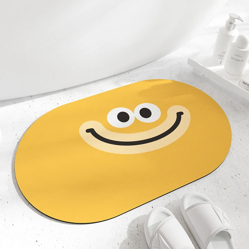 Non-slip Absorbent Toilet Bathroom Mats Diatom Mud Waterproof Treading ...