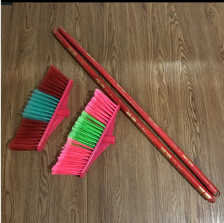 Pvc Coarted Handle Wooden Stick Mop Broom Sweeper With Stick Floor ...