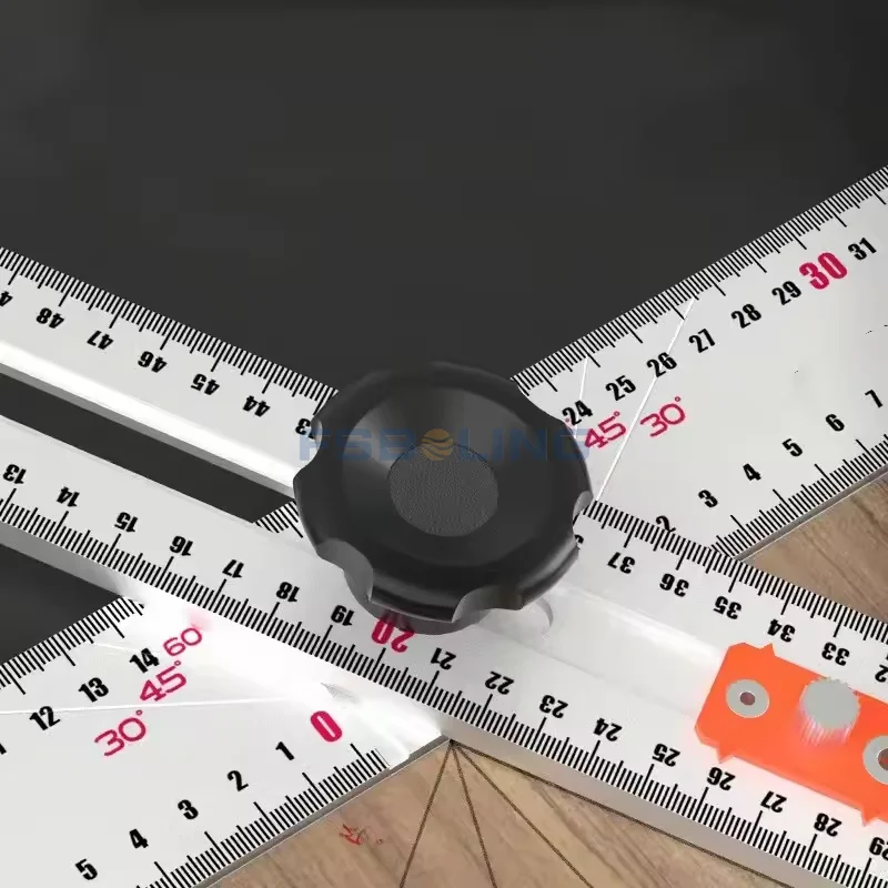 Fsboling Adjustable T Shape Ruler Square Large 90 Degrees Carpentry ...