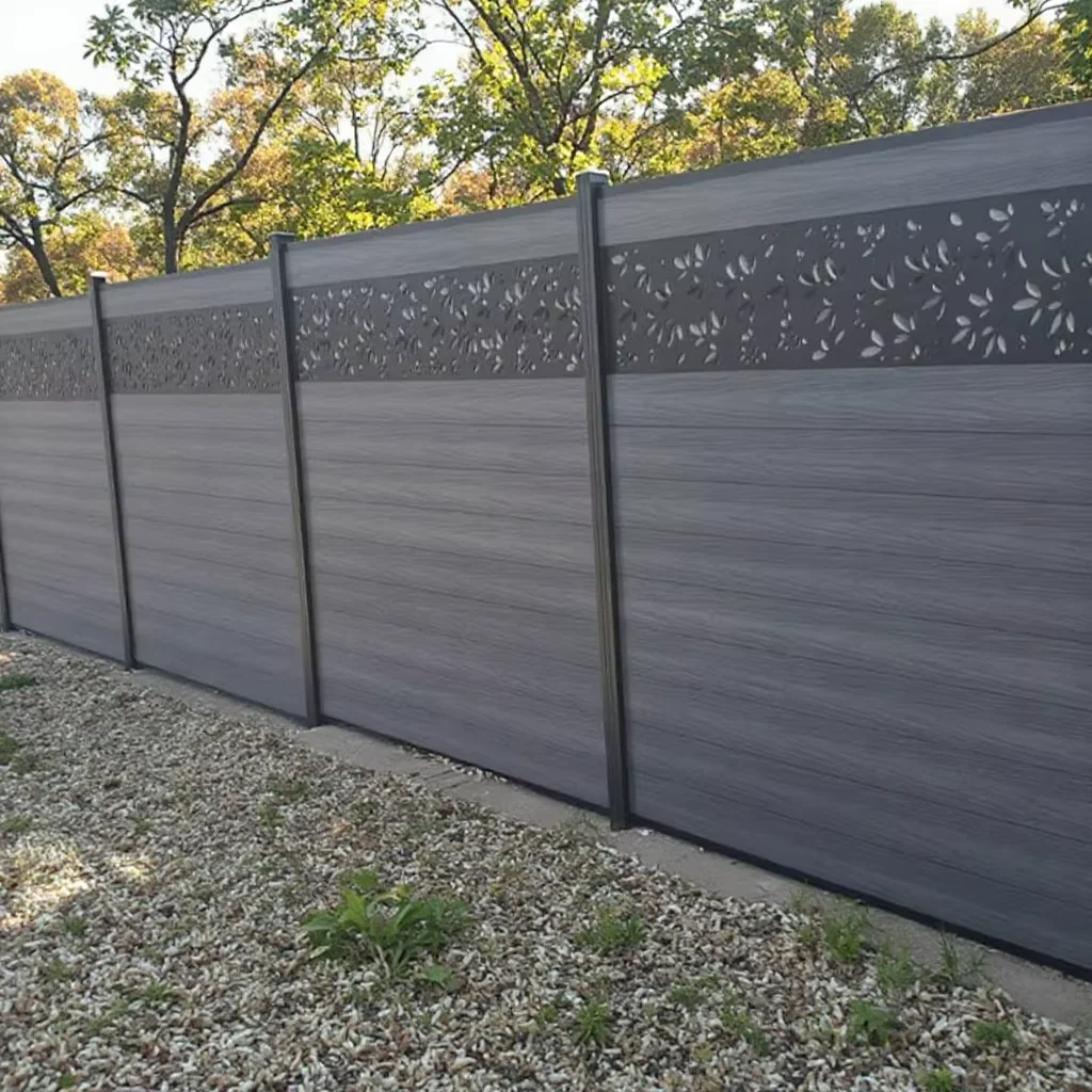 Aluminum Design 3d Wpc Fence Panels 6-foot Height For Exterior Security ...