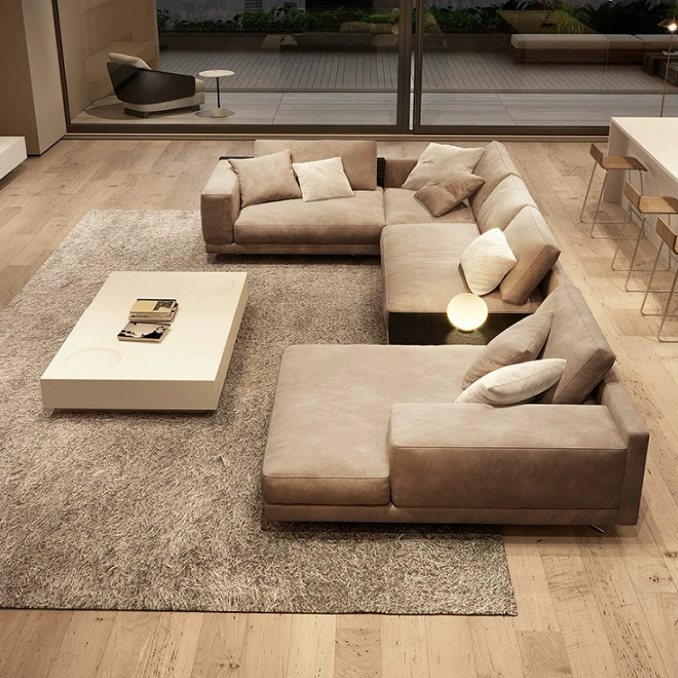 Villa Sectional Sofa Set Living Room - Italian Minimalism
