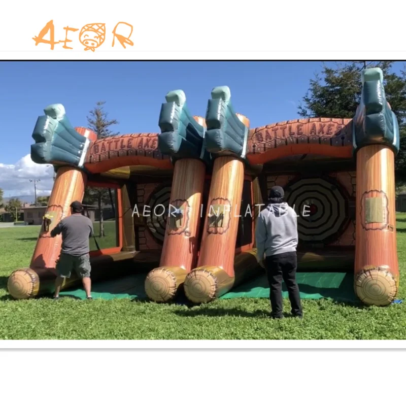 Flying Axe Throwing Interactive Tomahawk Inflatable Sport Game For Kid ...