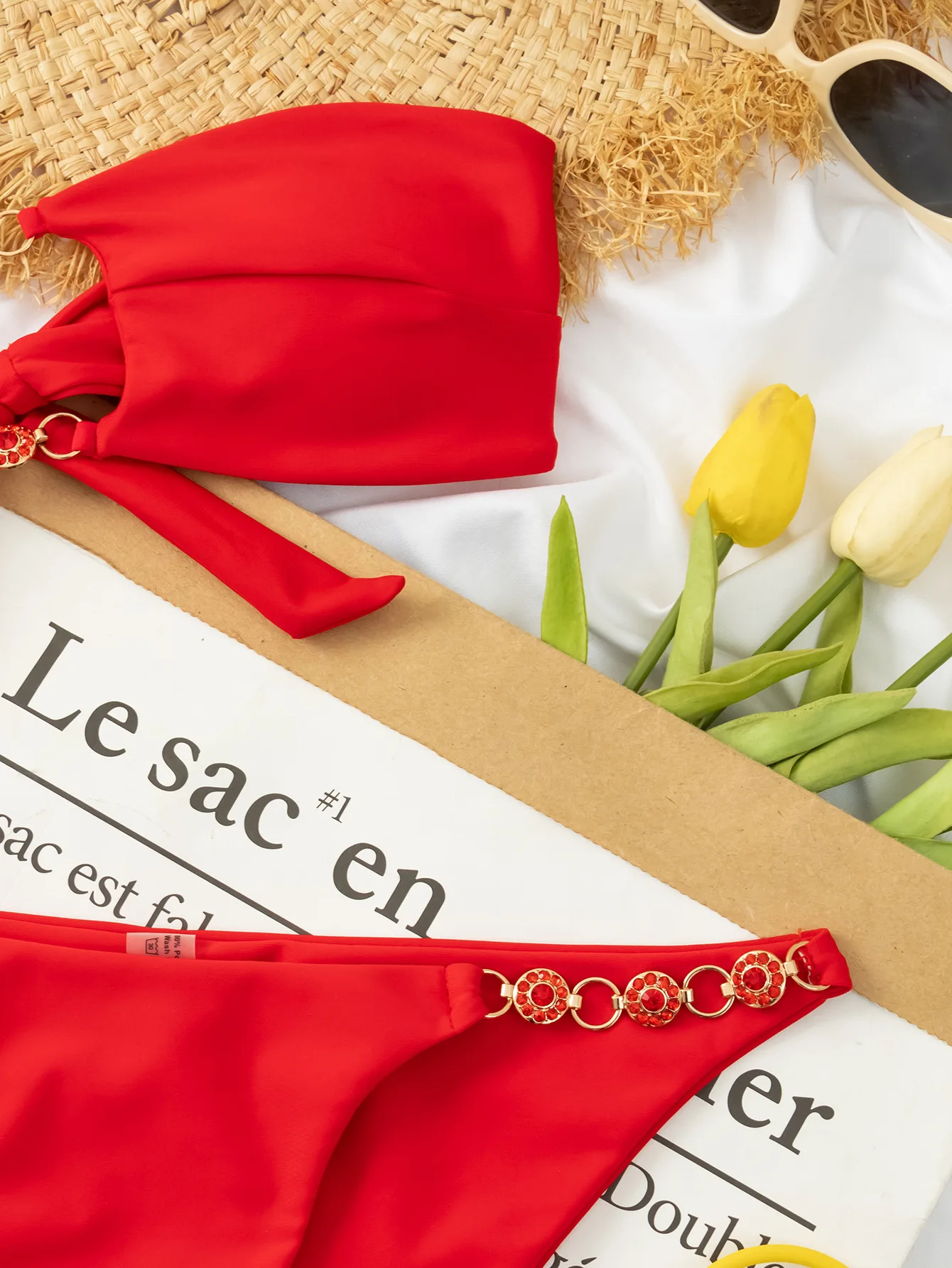 Shop Our Women's Red Topless Extreme Bathing Suit Set