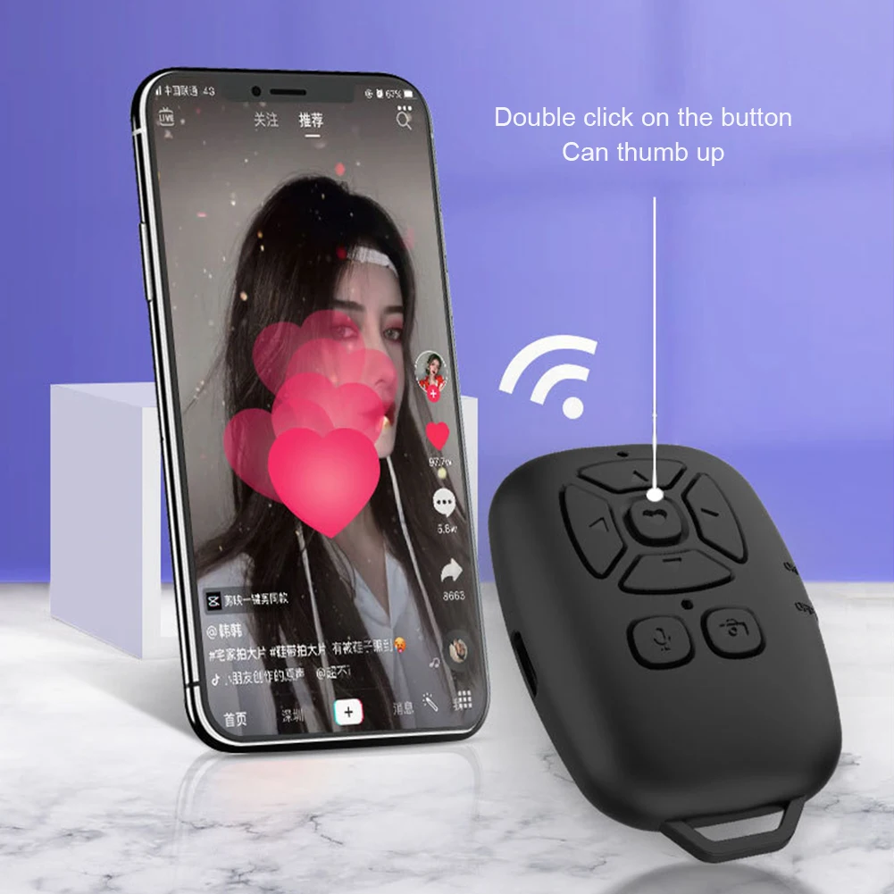 Portable Wireless Remote Controller Ring for Mobile Selfie