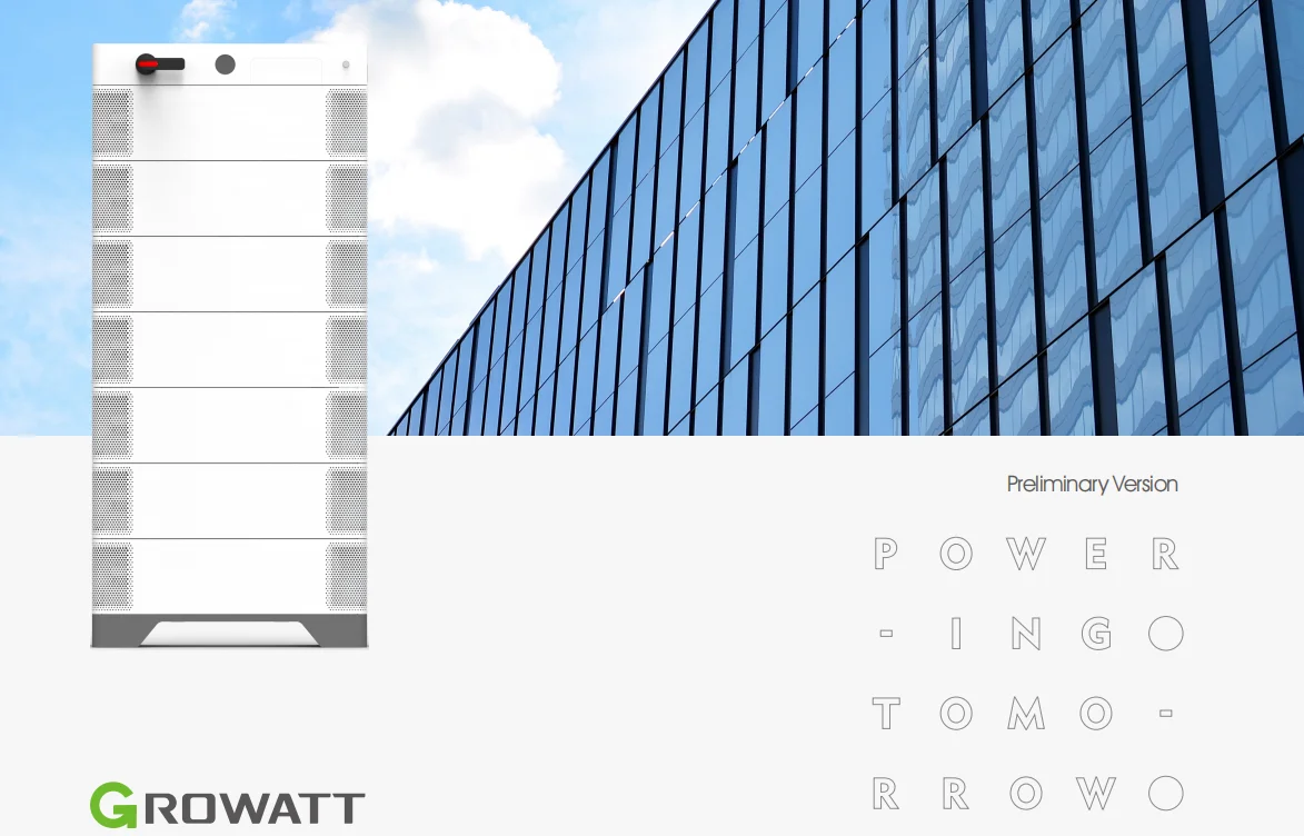 Eu Apx Commercial Battery Growatt Easy Install 71-200kwh Lifepo4 Ip66 ...