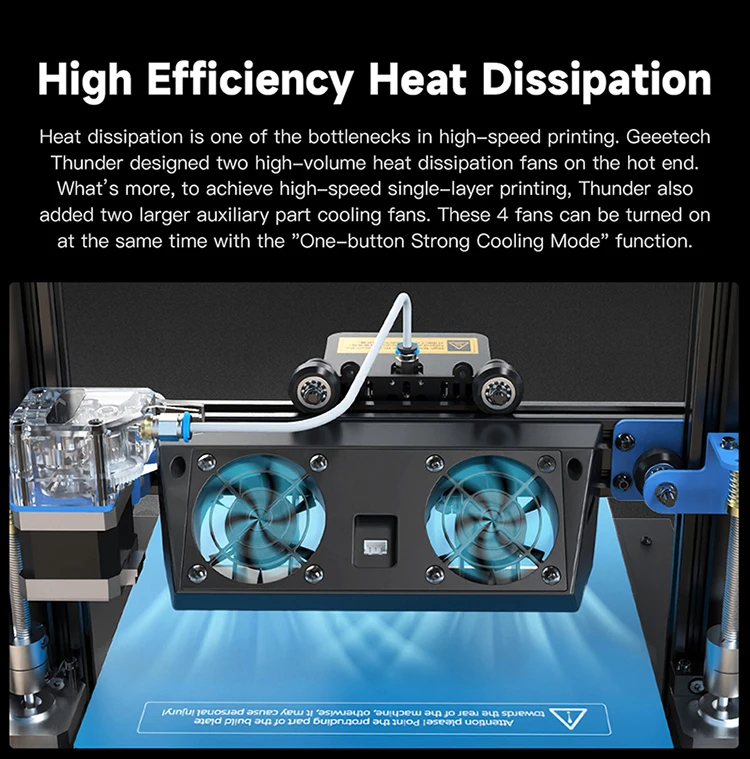 Geeetech THUNDER High Speed 3D Printer, Normal Speed 250mm/s X/Y Axis Closed-loop Control With ...