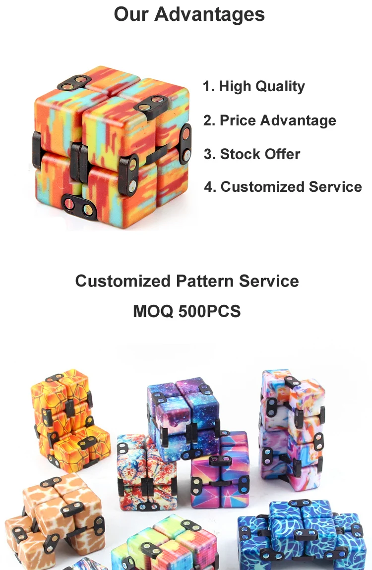 Puzzle Fidget Cube - Folding Infinity Cube for Stress Relief