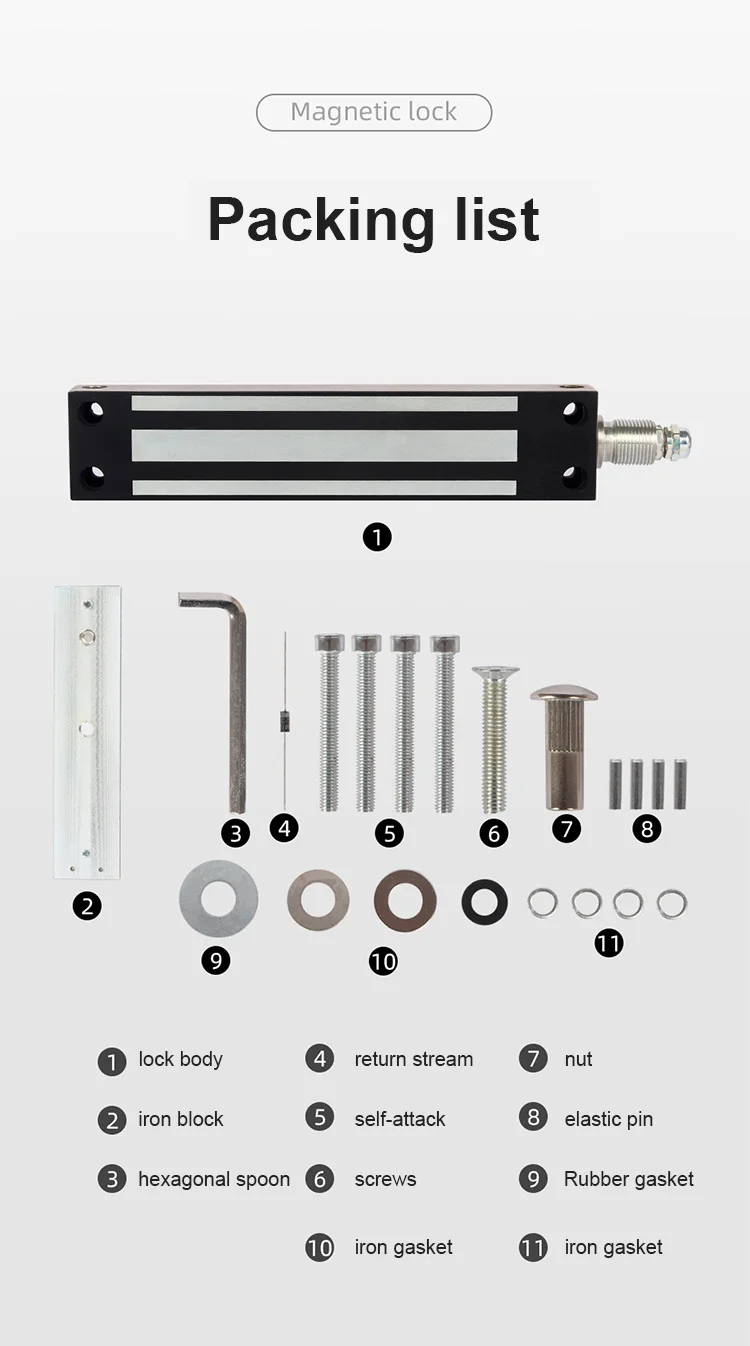 280kg 600lbs Electromagnetic Lock Access Control Door Em Lock Ip65 ...