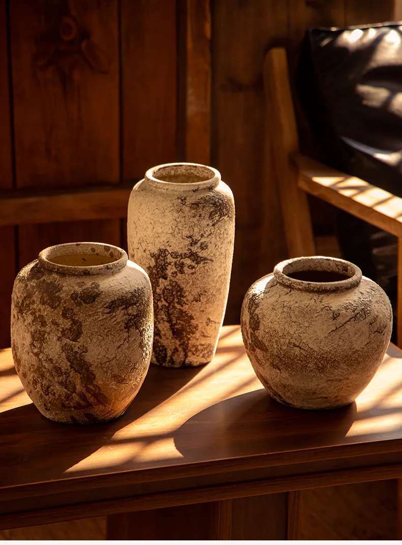 Rustic Handmade Pottery Flower Pot Porcelain Ceramic Vase for Home ...