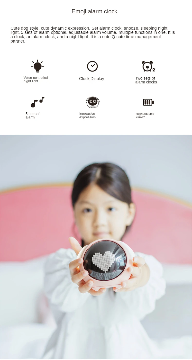 Modern Digital Alarm Clock for Kids - Smart & Fun Design