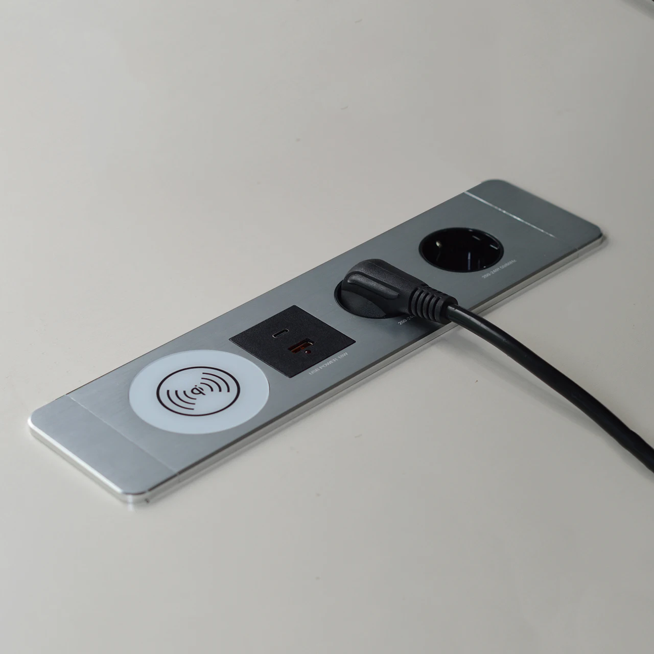 Under Desk Power Socket With EU Plug USB a C Ports and Wireless Charger ...