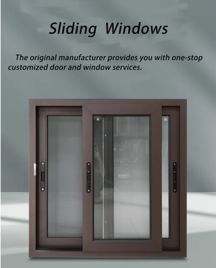 Custom-made Full-house Aluminum Sliding Windows Windproof Function ...