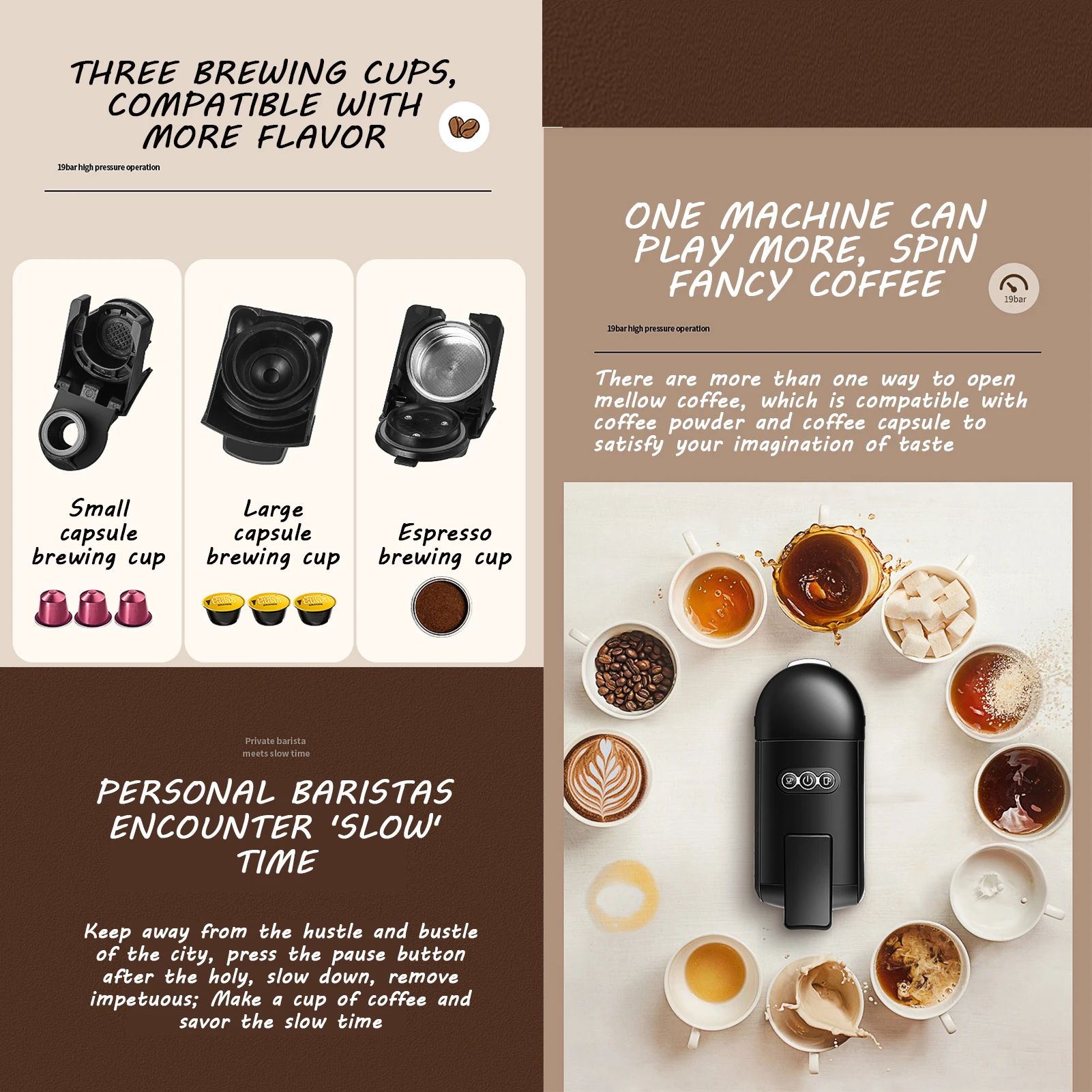 Professional Coffee Machine Espresso 1450w Coffee Maker Multiple ...