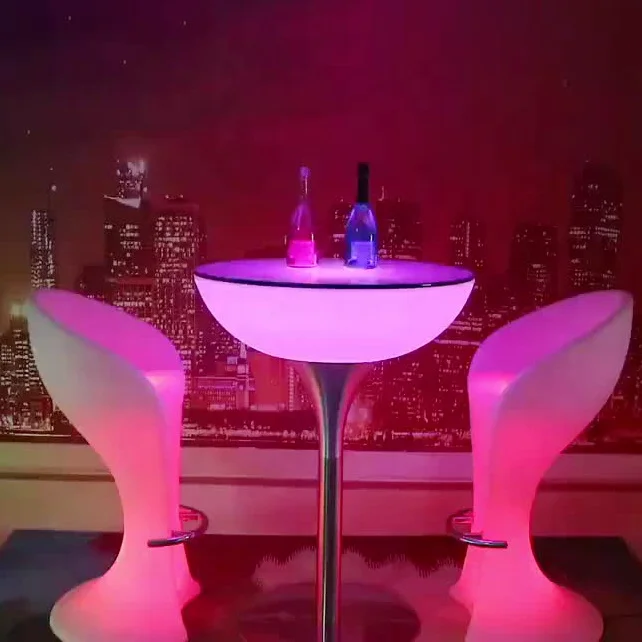 Night Club Remote Plastic Led Illuminated Cocktail Table Led Light Bar ...