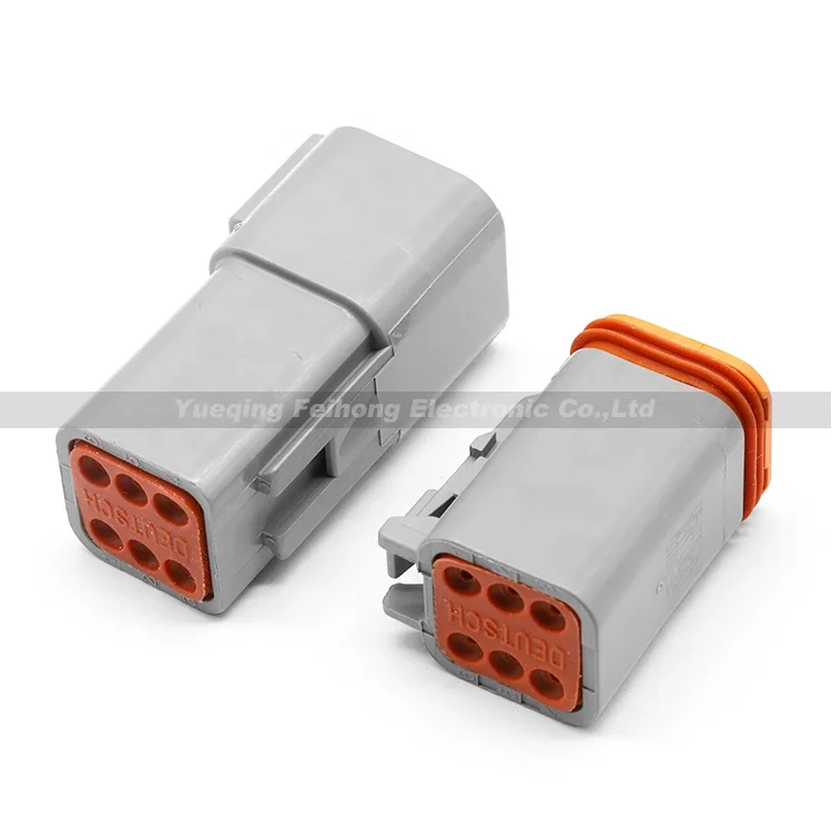 DT06-6S DT04-6P 6 Pin Grey Deutsch Electrical Waterproof Connector