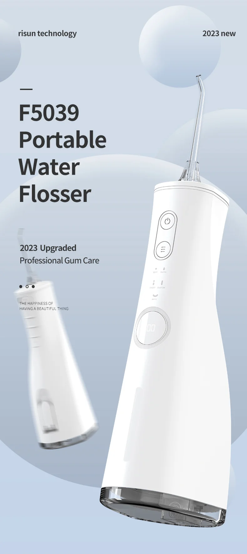 Portable Cordless Electric USB for Oral Irrigator Water Flosser 5 Model ...