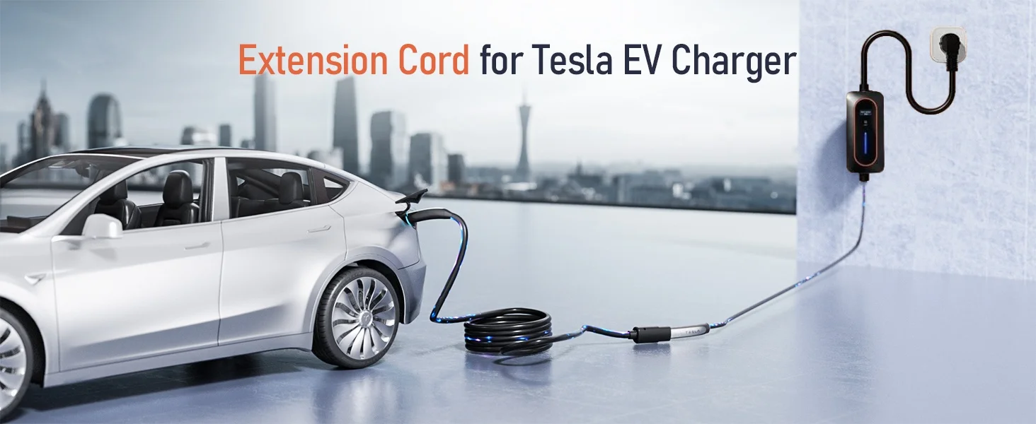 21 Ft Tesla Extension Cord Ac 48a Tesla Charger Extension Cable ...