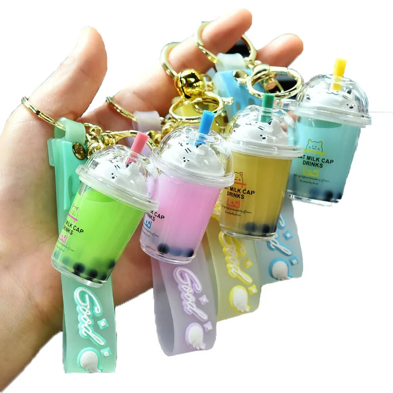 Quicksand Kawaii Milk Tea Keychain Bubble Tea Keychain Boba Tea ...