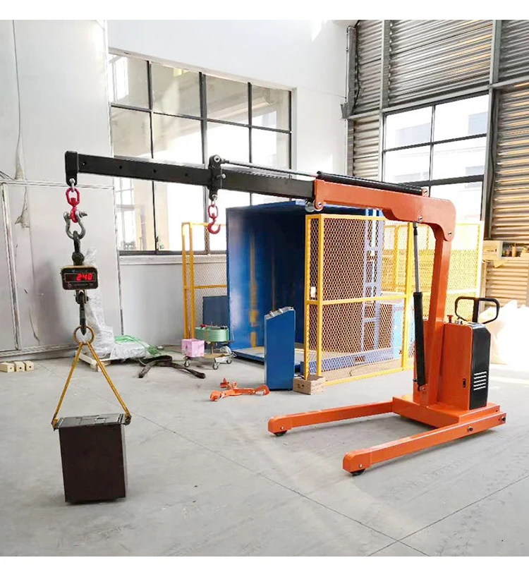200kg 300kg 500kg 800kg 1000kg Hand Operation Mobile Mini Crane Portable Small Lift Floor Crane ...