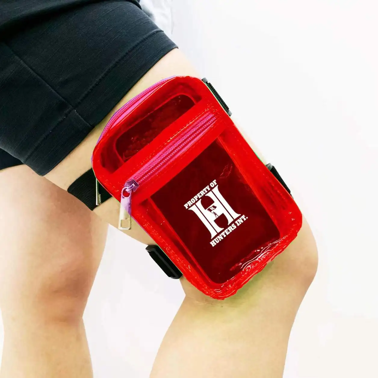 8" Clear PVC Waterproof Holographic Drop Leg Thigh Bag