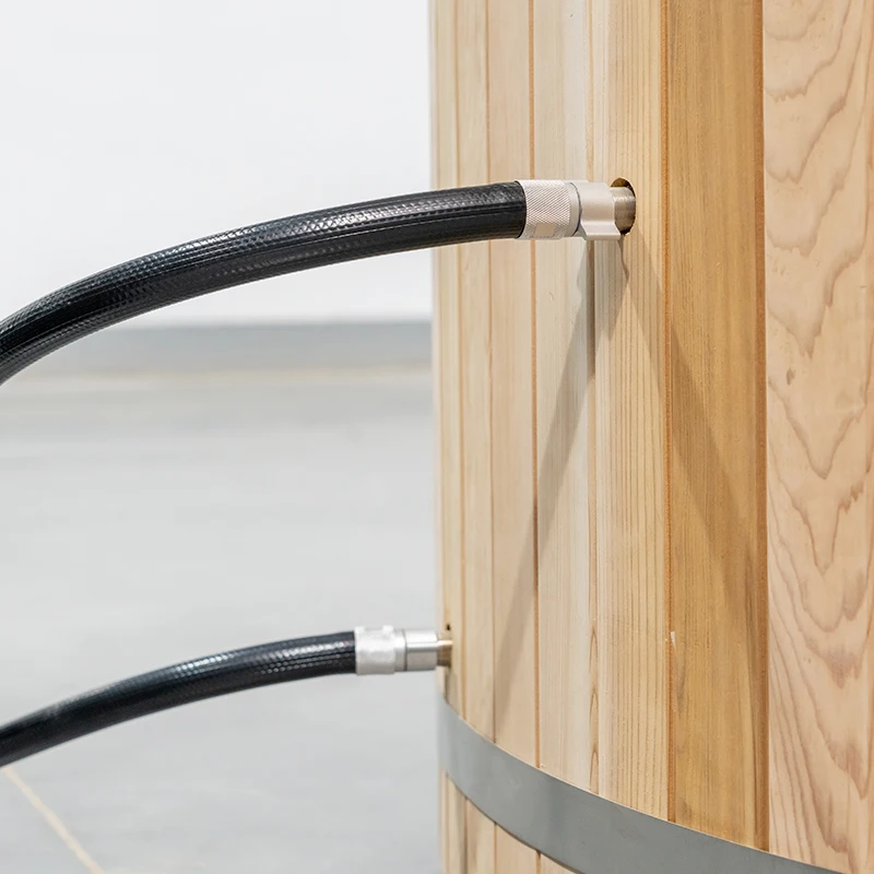 Smartmak Wooden Ice Bath Sauna Ice Barrel With Water Pump And ...